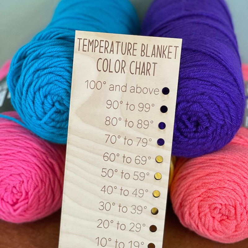 Temperature Blanket Color Chart - Etsy