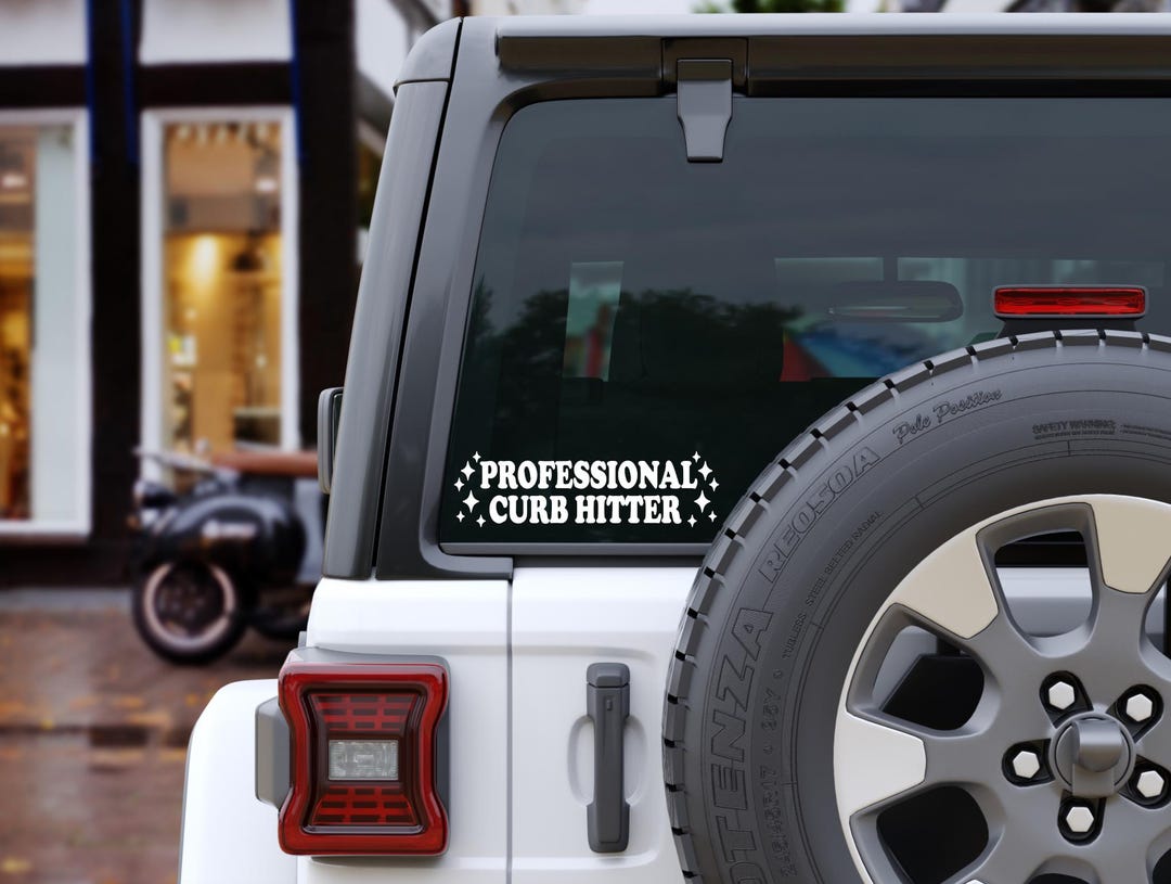 Professional Curb Hitter Car Decal, Vinyl Bumper Sticker, Funny Window ...