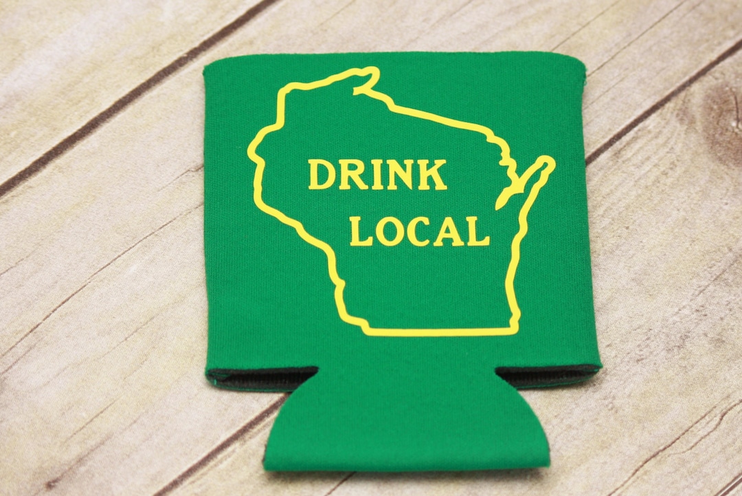Drink Local Wisconsin State Outline Hometown Party Favor Supplies ...