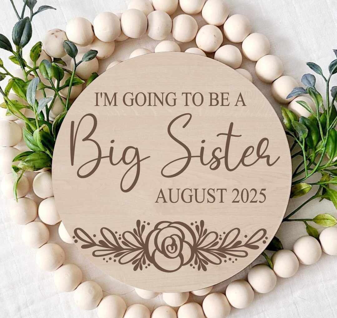 Pregnancy Announcement Sign, I'm Going to Be a Big Sister, New Baby ...