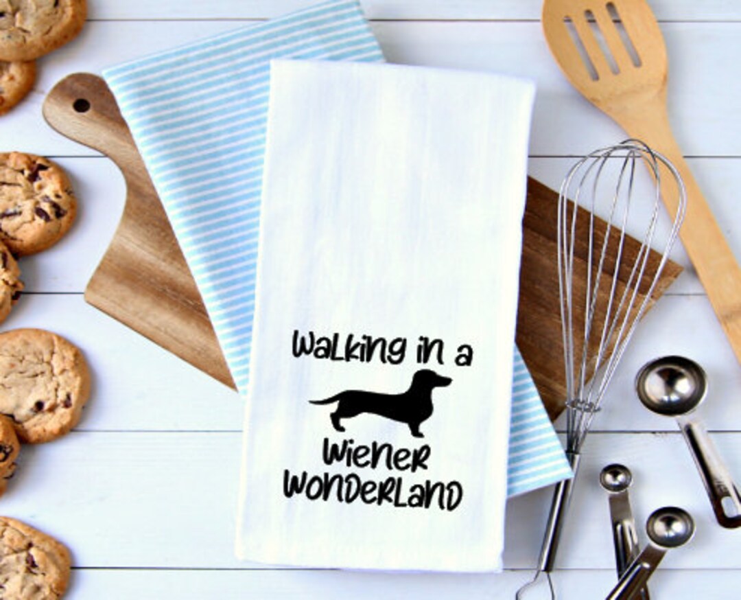 Walking in a Wiener Wonderland, Funny Christmas Towel, Christmas ...