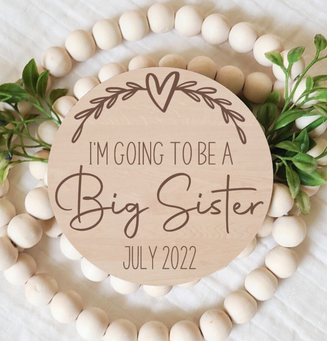 Pregnancy Announcement Sign, I'm Going to Be a Big Sister, New Baby ...