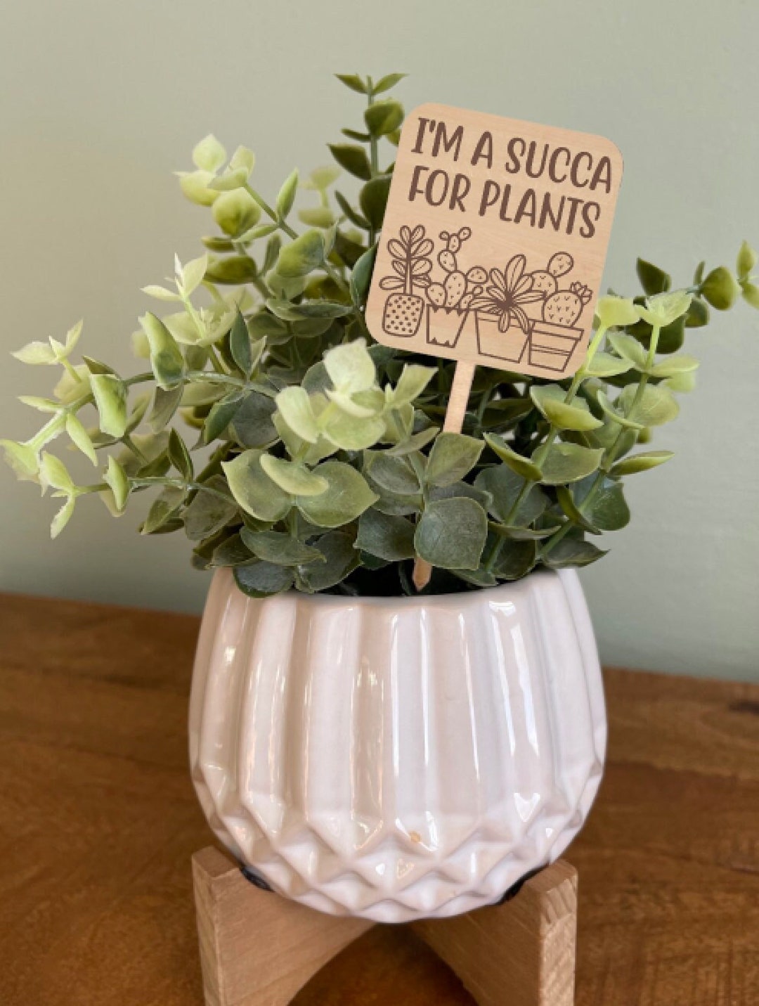 Funny Plant Marker, I'm A Succa for Plants, Succulents, Wood Plant ...