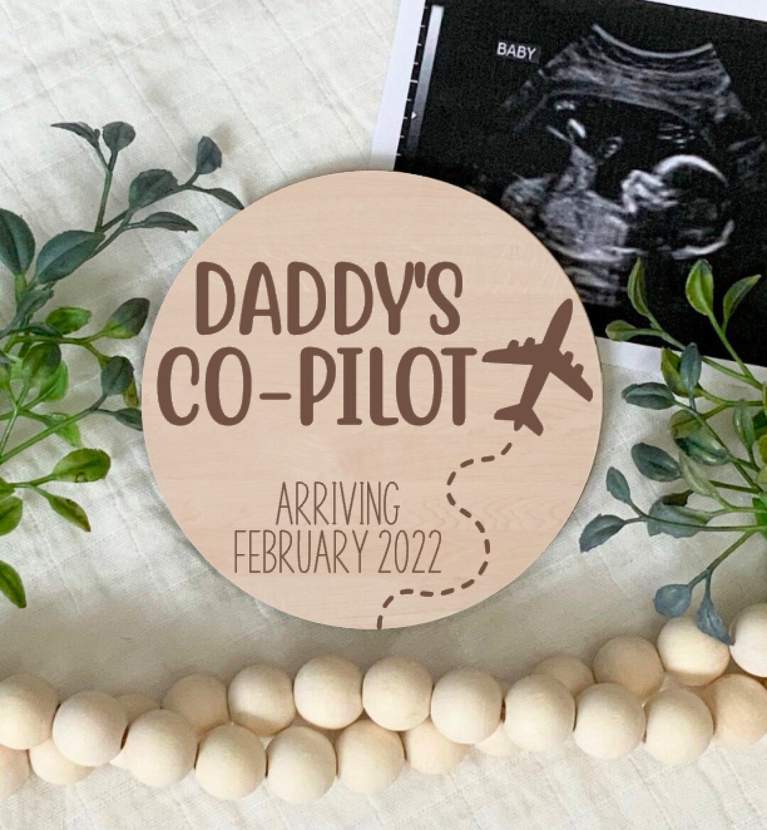 Daddy's Co-pilot, Pregnancy Announcement Sign, Pilot, Airplane, Custom ...