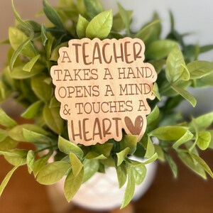 Teacher Appreciation Refrigerator Magnet, Wood Fridge Magnet, Classroom ...