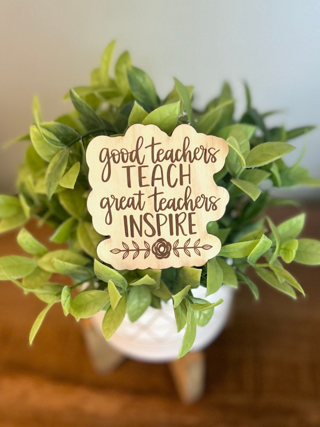 Teacher Appreciation Refrigerator Magnet, Wood Fridge Magnet, Classroom ...