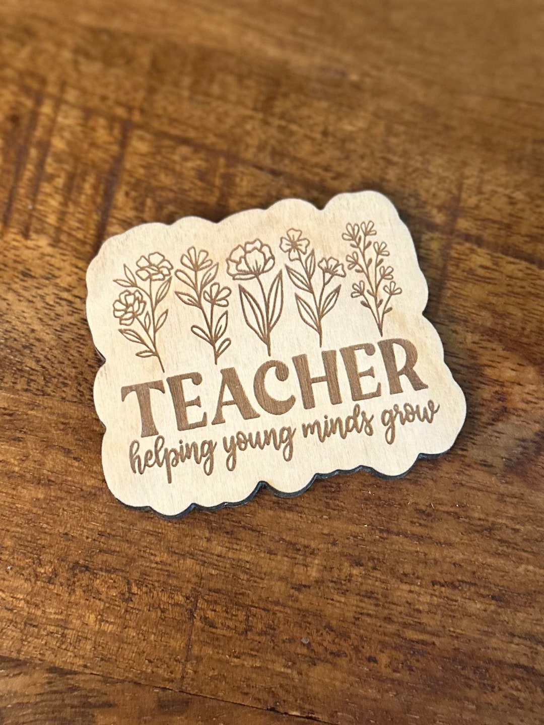 Teacher Appreciation Bulletin Board Magnet, Wood Fridge Magnet ...