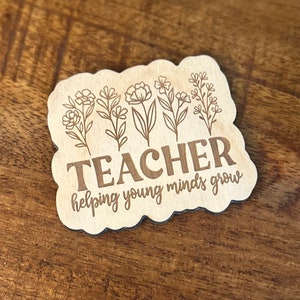 Teacher Appreciation Bulletin Board Magnet, Wood Fridge Magnet ...