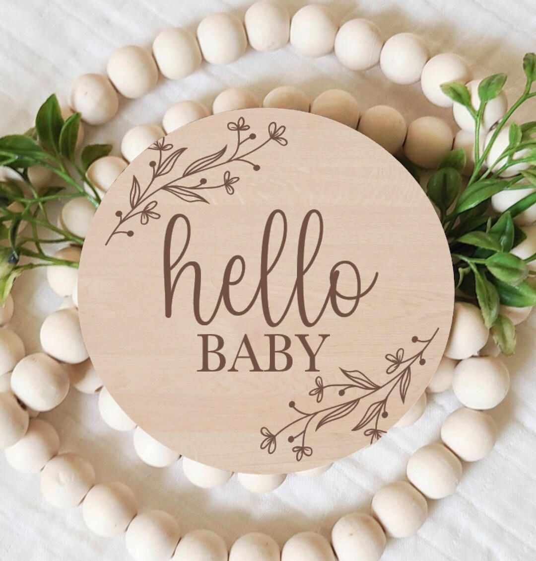 Birth Announcement Sign, Hello Baby, New Baby, Newborn Photo Prop ...