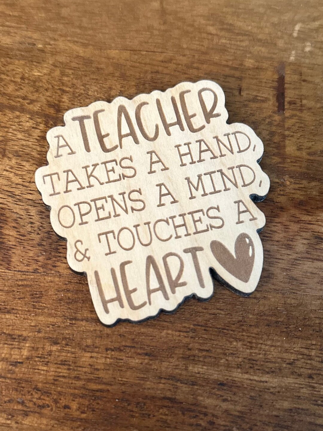 Teacher Appreciation Refrigerator Magnet, Wood Fridge Magnet, Classroom ...