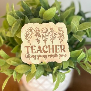 Teacher Appreciation Bulletin Board Magnet, Wood Fridge Magnet ...
