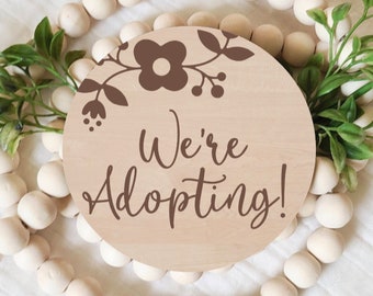 Adoption Announcement Sign Digital Chalkboard Adopted Poster - Etsy