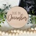 Pregnancy Announcement Sign, Due in December, Due Date, Birth Month ...