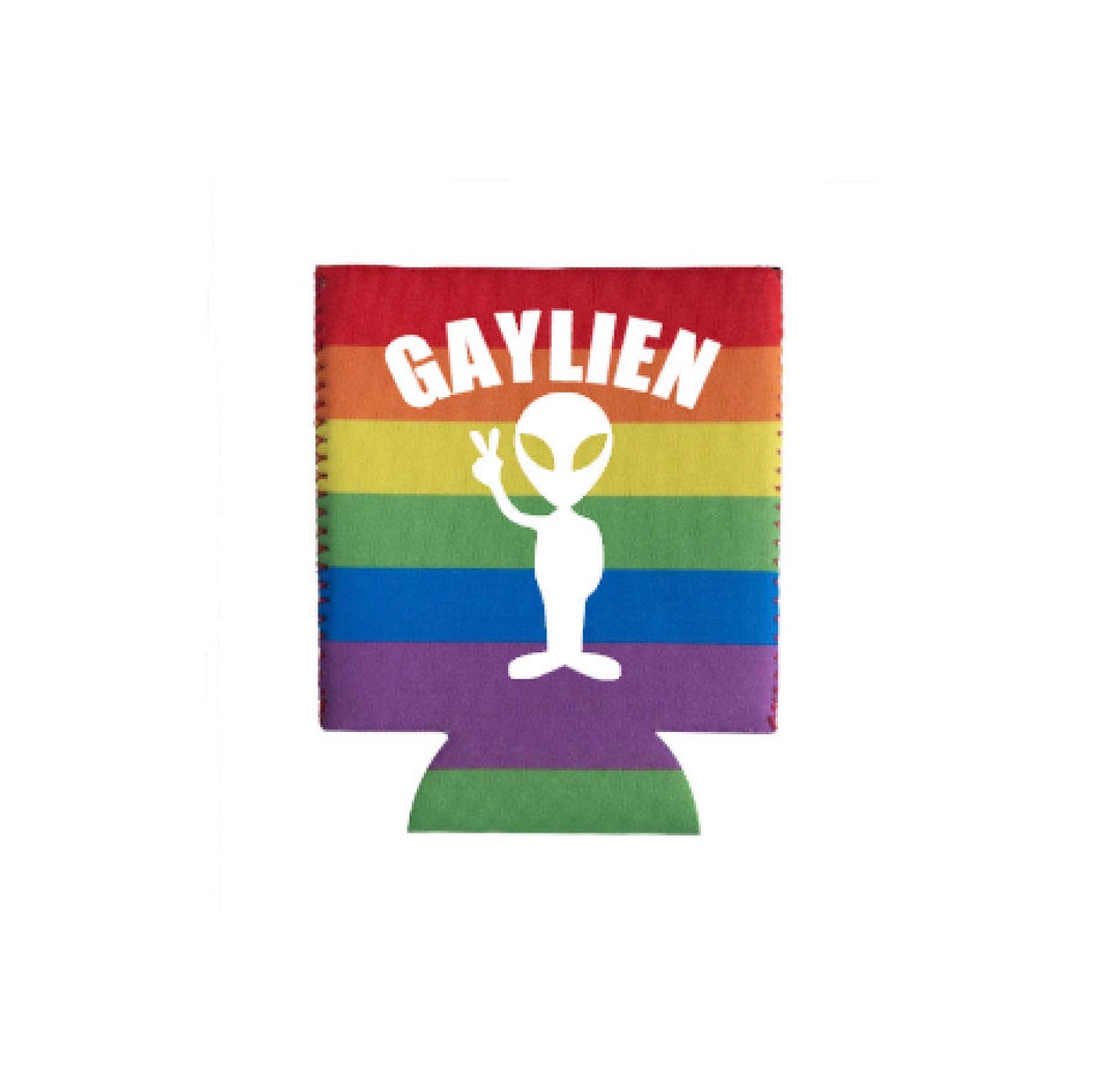 Gaylien, Alien, LGBTQ+, Funny Pride Can Cooler, Gay Pride, Neoprene ...