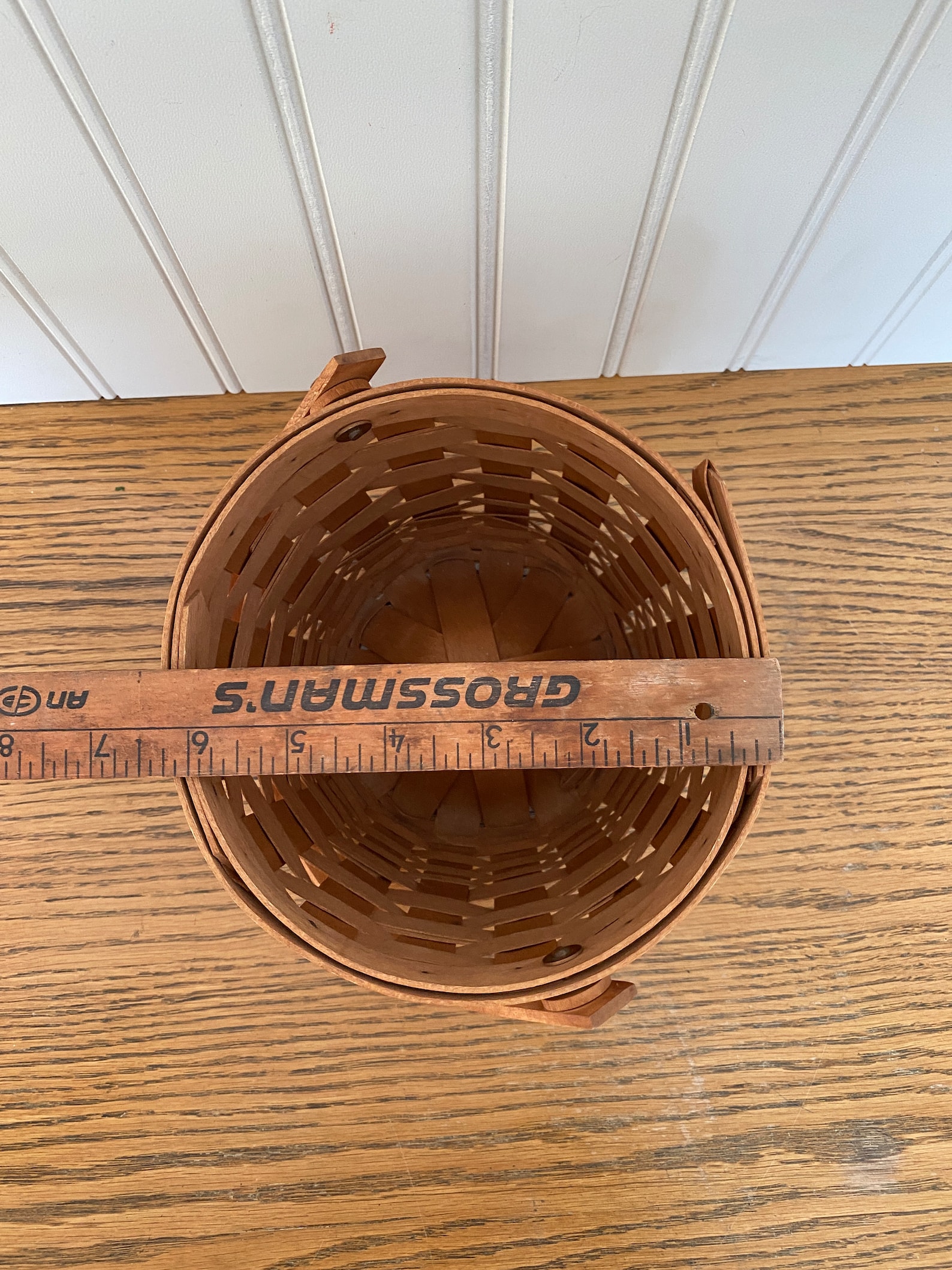 1990 Round Longaberger Basket With Swing Handle - Etsy