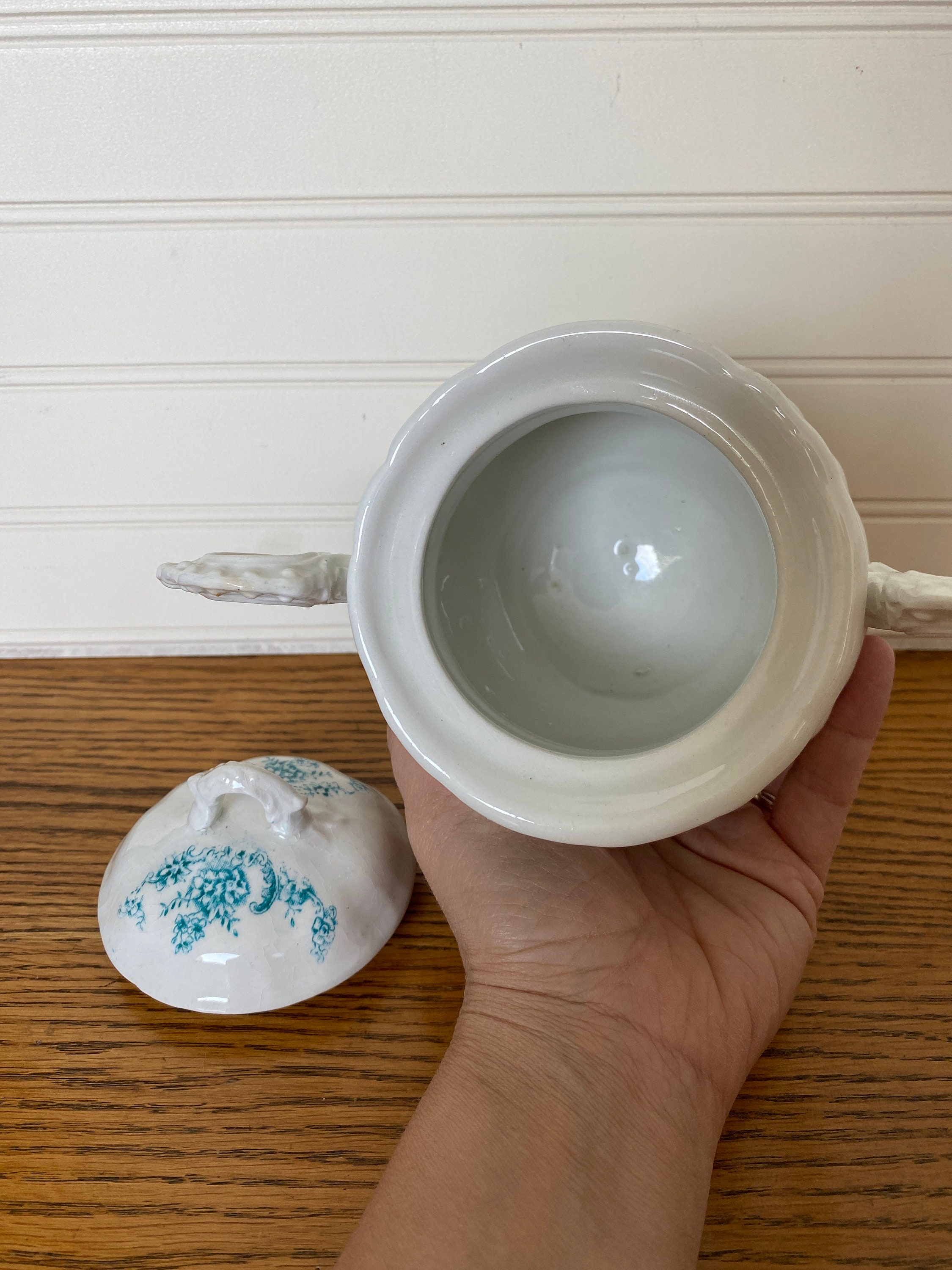 Crown Pottery Co. Ironstone Sugar Bowl/biscuit Jar With Handles - Etsy