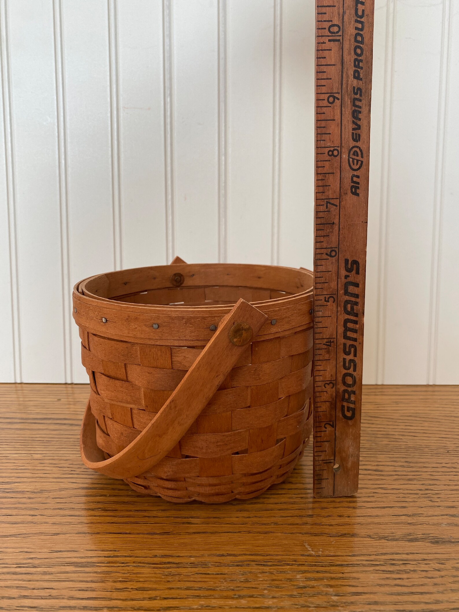 1990 Round Longaberger Basket With Swing Handle - Etsy