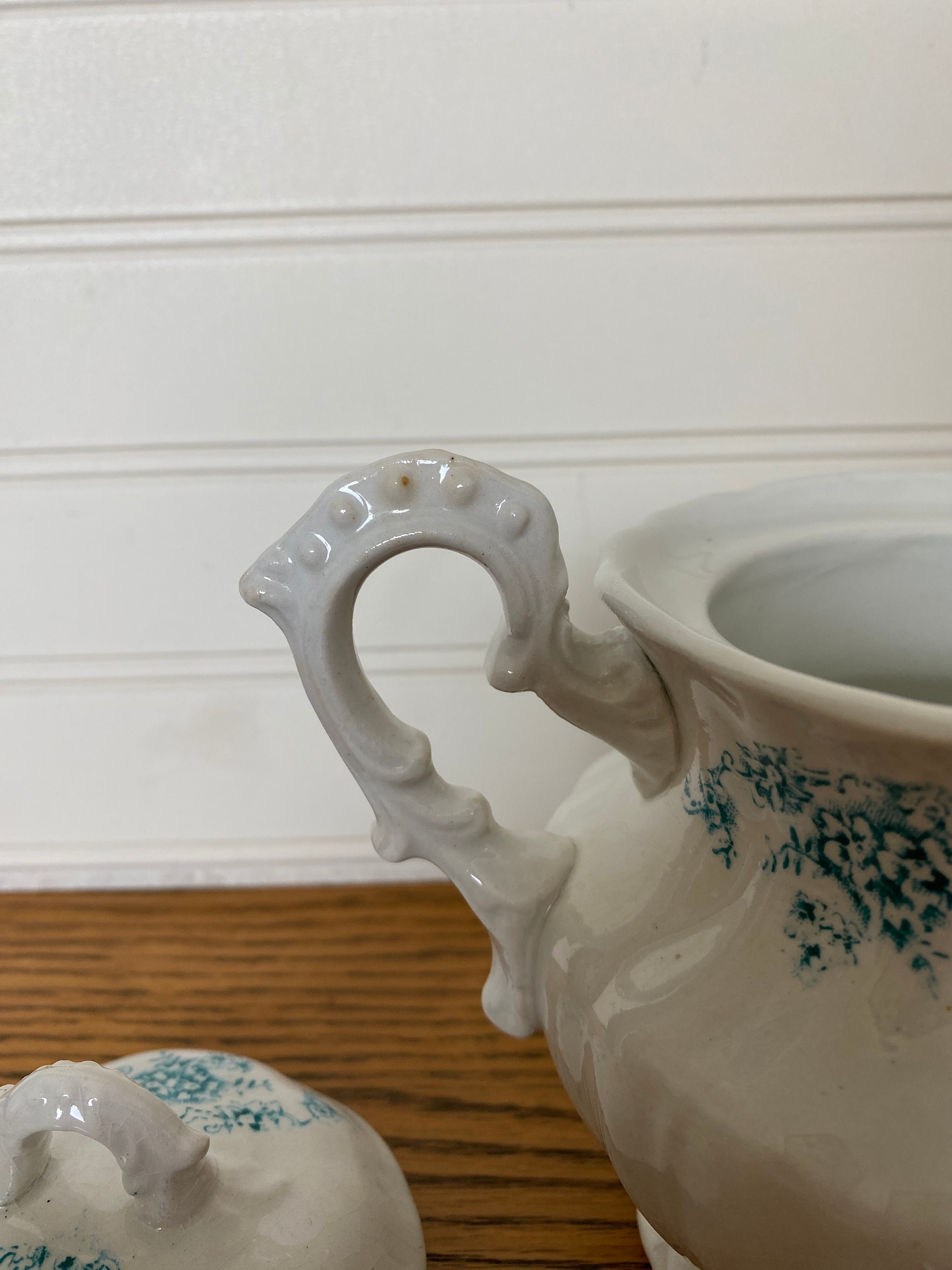 Crown Pottery Co. Ironstone Sugar Bowl/biscuit Jar With Handles - Etsy