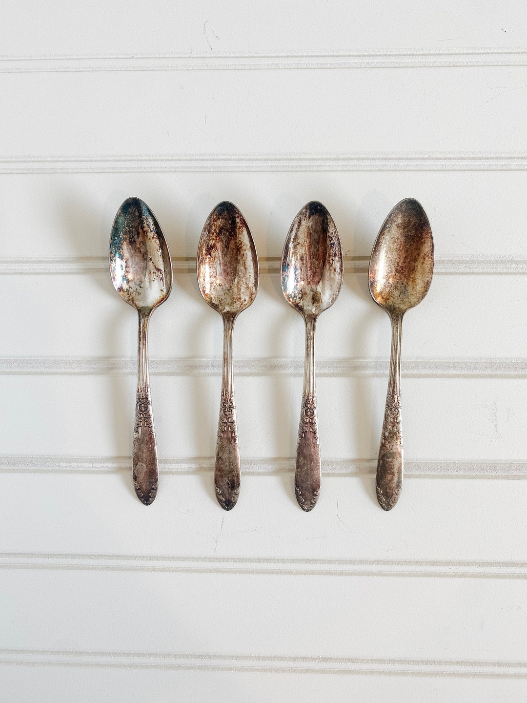 National Silver Plate Teaspoons | Set of 4 - Etsy