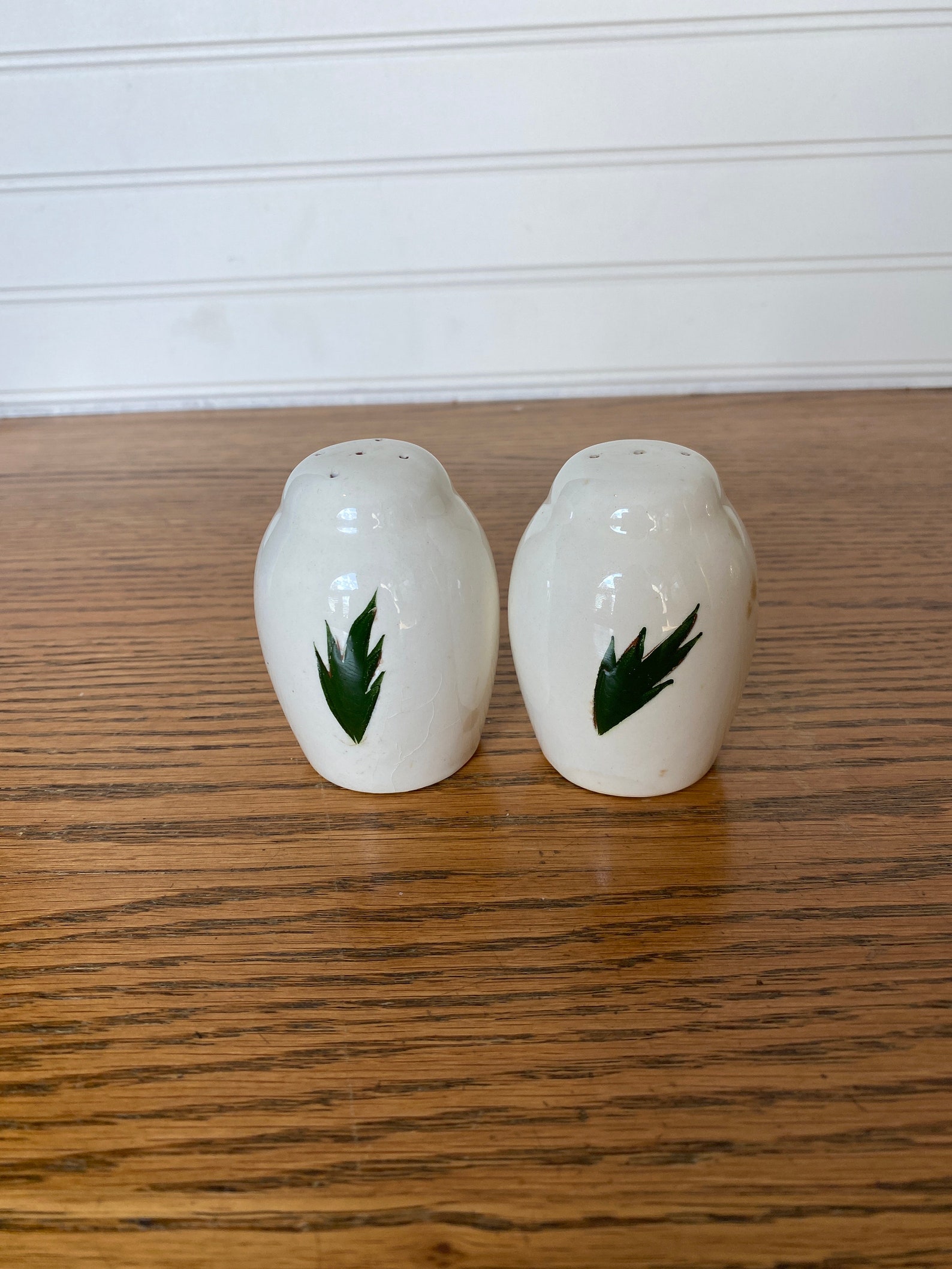 Vintage Stangl Pottery Hand Painted thistle Pair of Salt and Pepper ...