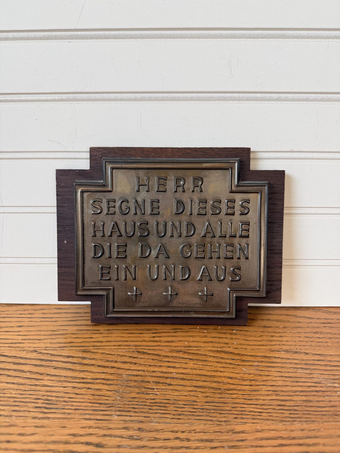 German Wood/metal Blessing Plaque | Wall Hanging - Etsy