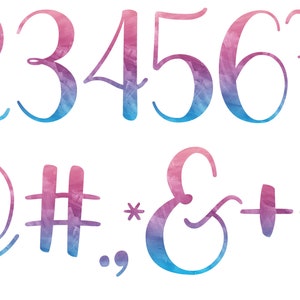 Ombre Watercolor Alphabet Clipart, Watercolor Letters, Digital Clipart ...