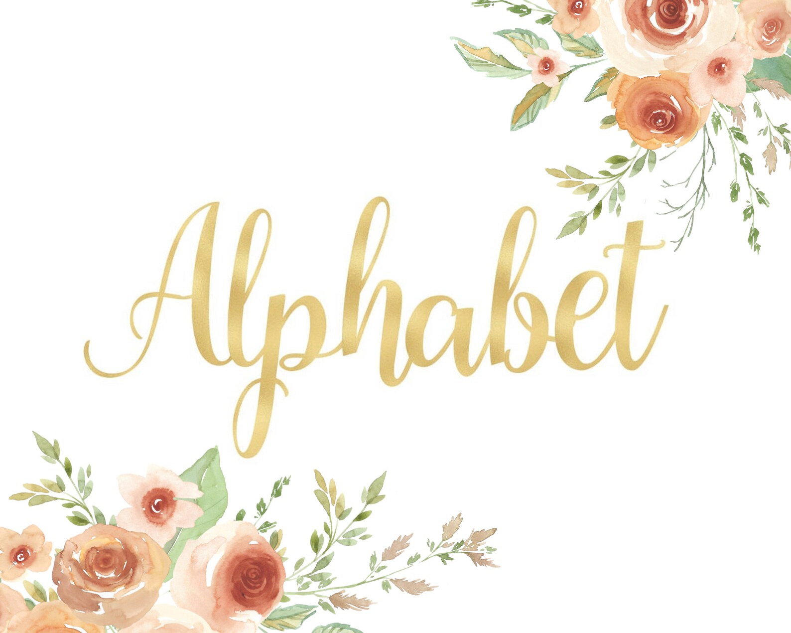 Gold Alphabet Clip Art Gold Foil Alphabet Digital Clipart | Etsy