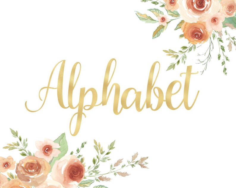 Gold Alphabet Clip Art Gold Foil Alphabet Digital Clipart | Etsy