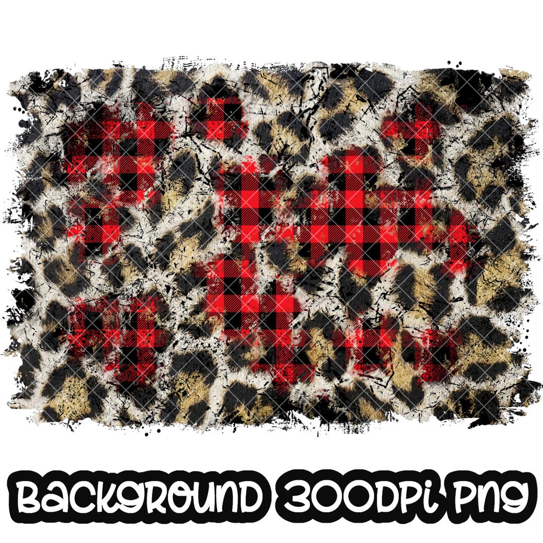 Background Red Checkered Leopard | Distressed Print Leopard Grunge ...