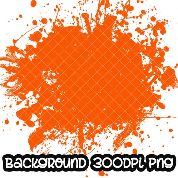 Realistic Orange Paint Splatter