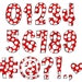 Doodle Alphabet Set Red With Dots Clipart PNG, Hand Drawn Letters Clip ...