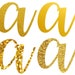 Alphabet Clip Art, Glitter Foil Gold Alphabet, Digital Clipart, Letters ...