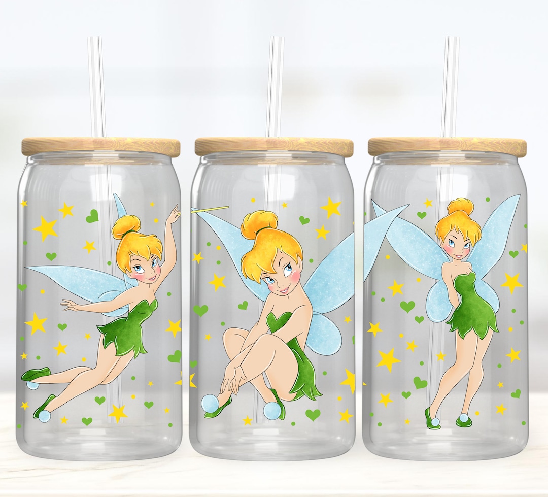 Anime Cartoon Tinkerbell Cup PNG File DIGITAL DOWNLOAD 16oz Glass ...