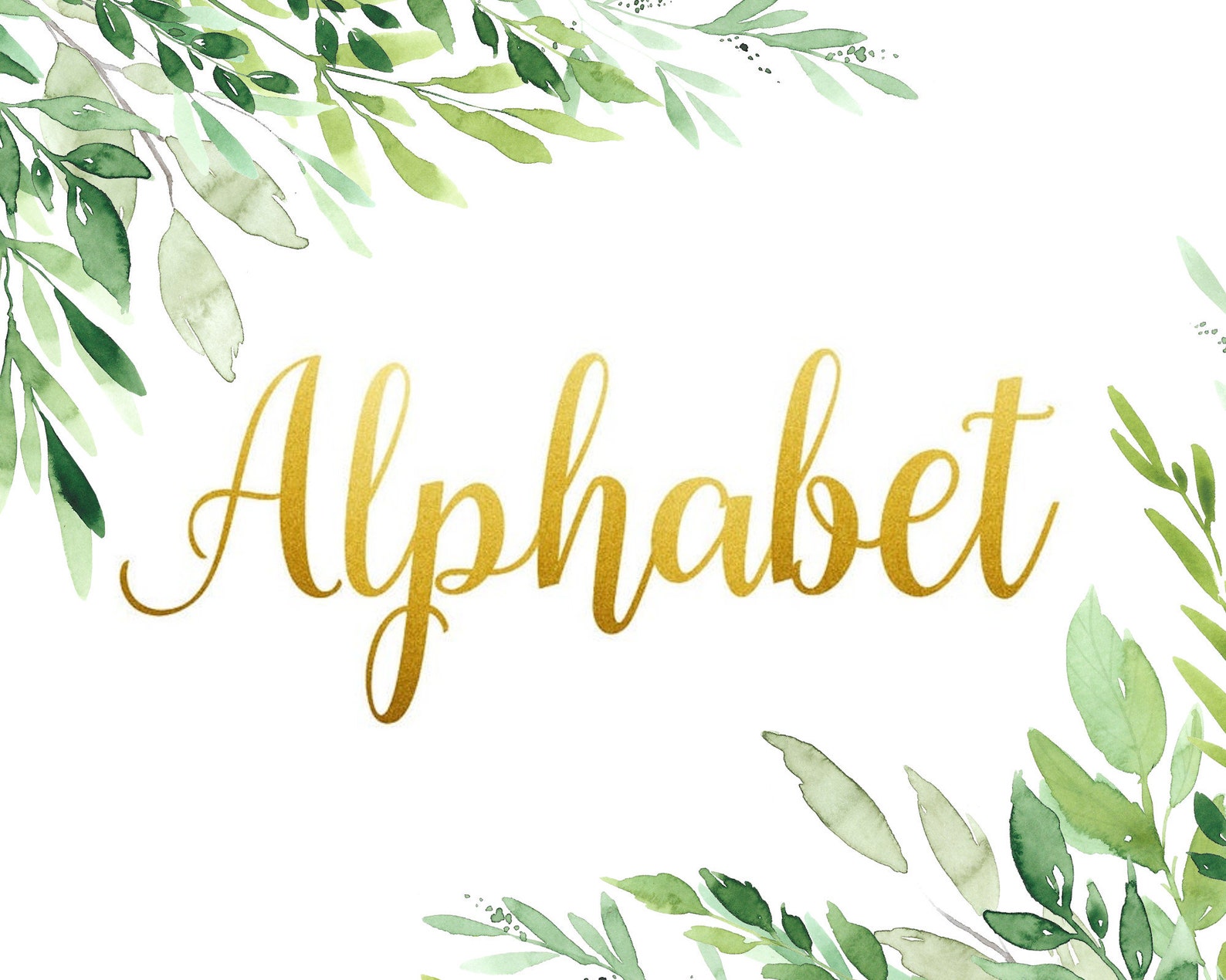 Gold Alphabet Clip Art Gold Foil Alphabet Digital Clipart - Etsy