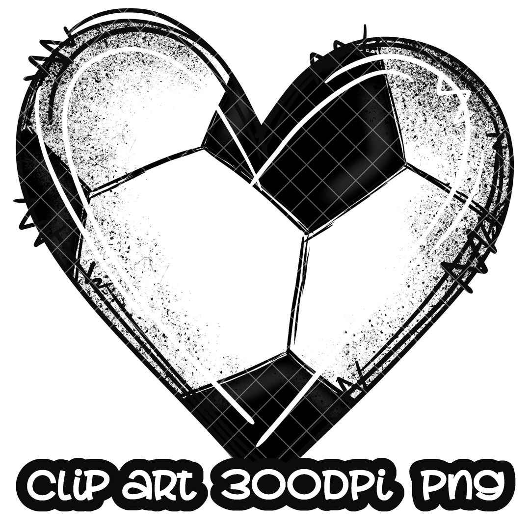 Heart Soccer | Heart PNG | Sport Heart | Heart Watercolor | Sublimation ...