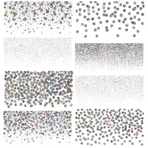 Silver Rainbow Glitter Border, Confetti Borders, Clipart Glitter , Clip ...