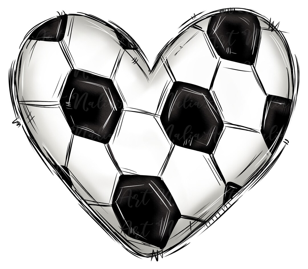 Heart Soccer Heart PNG Sport Heart Heart Watercolor - Etsy