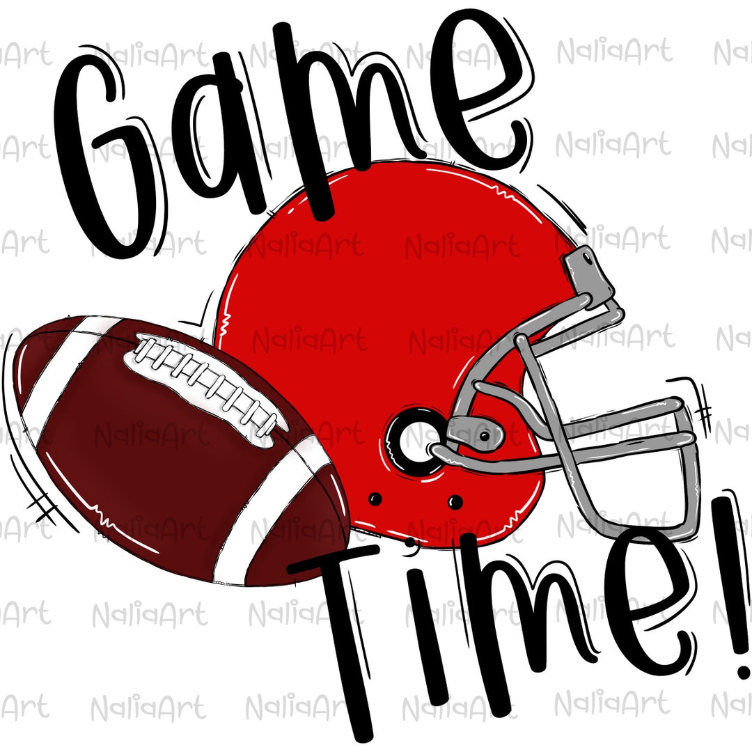 Helmet Football Red Game Time Digital Download Sublimation Game Time ...