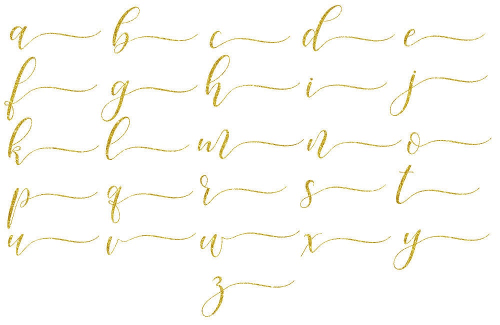 Gold Glitter Alphabet Clip Art, Gold Alphabet, Digital Clipart, Numbers ...