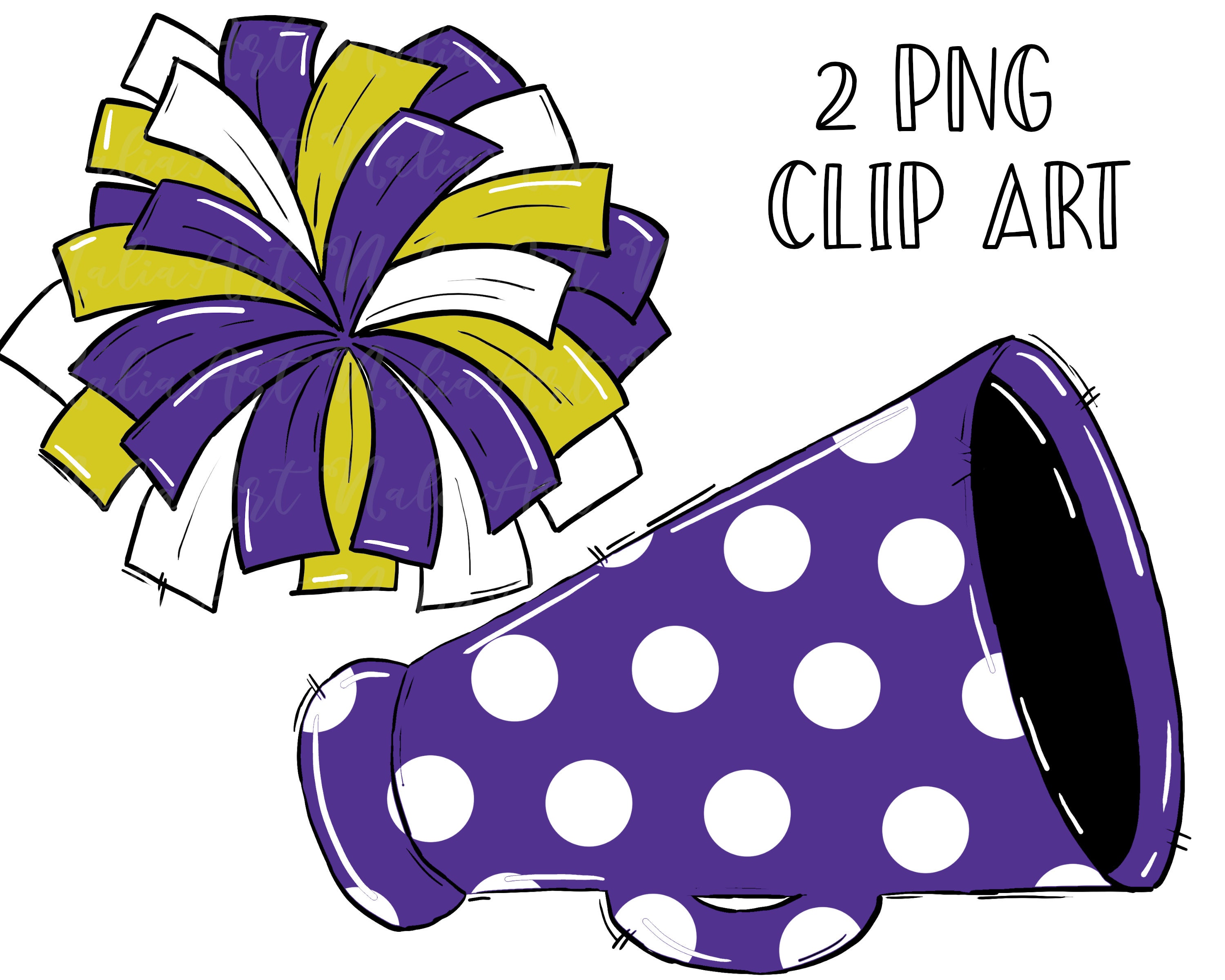 Purple Cheer Megaphone Clipart