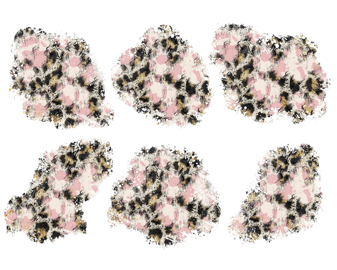 Background Leopard Pink Cow Distressed Print Leopard Cow Patches Splash ...