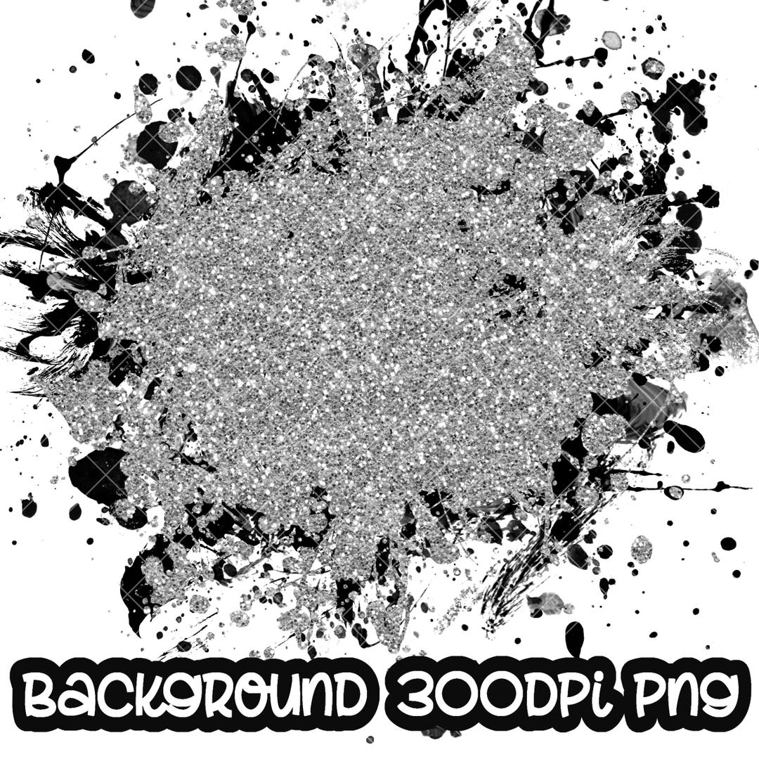 Background Paint Splatter Glitter Silver Black | Splash Frame ...