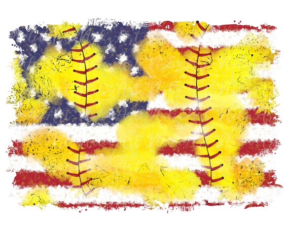 Background Softball Distressed Grunge Distressed USA - Etsy