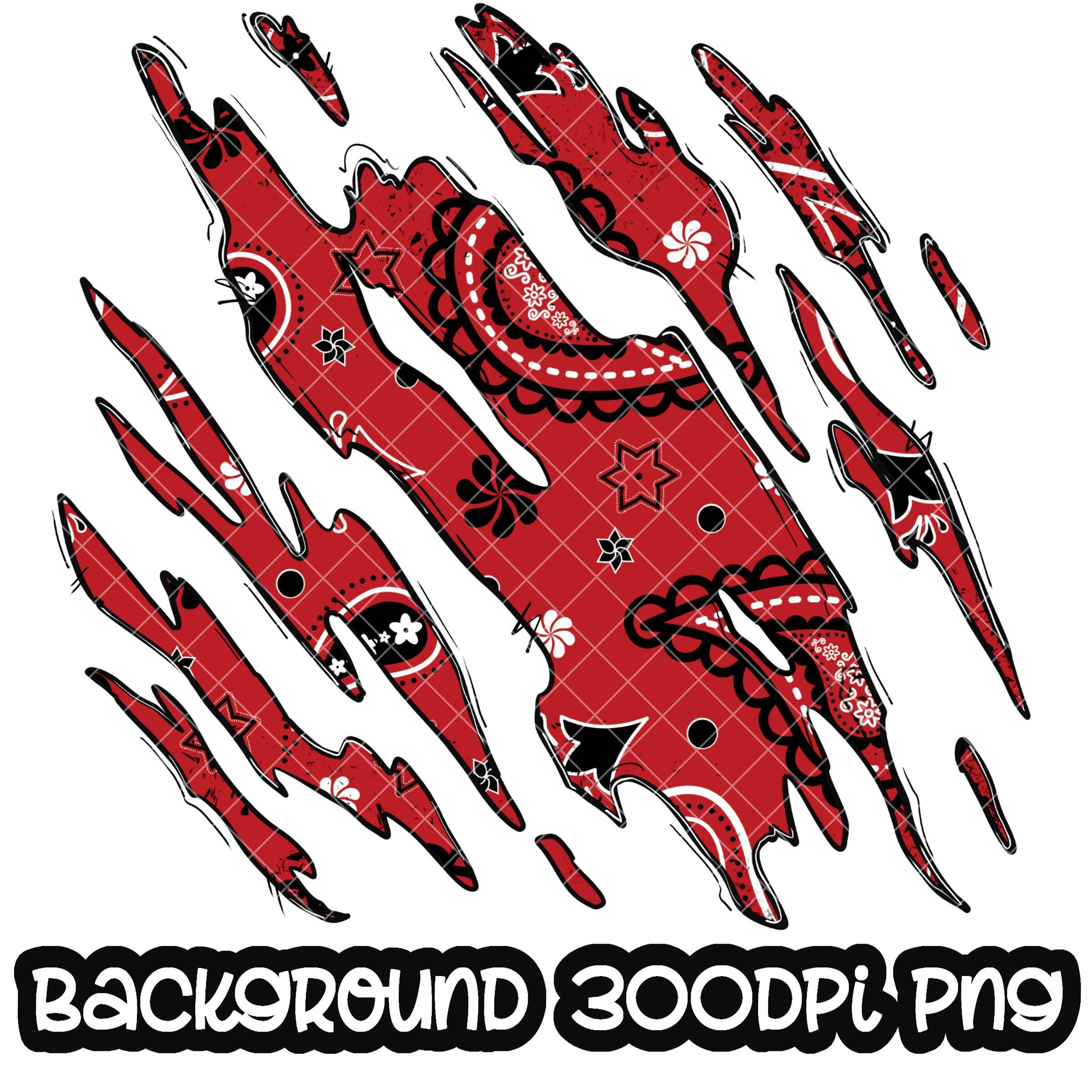 Ripped Scratch Mark Background Red Paisley Bandana Grunge Splash Frame ...