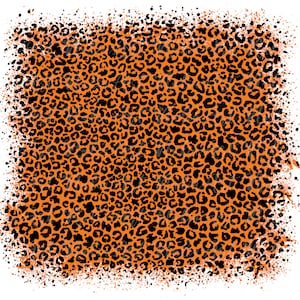 Background Leopard Paint Splatter Black Orange Splash Frame - Etsy