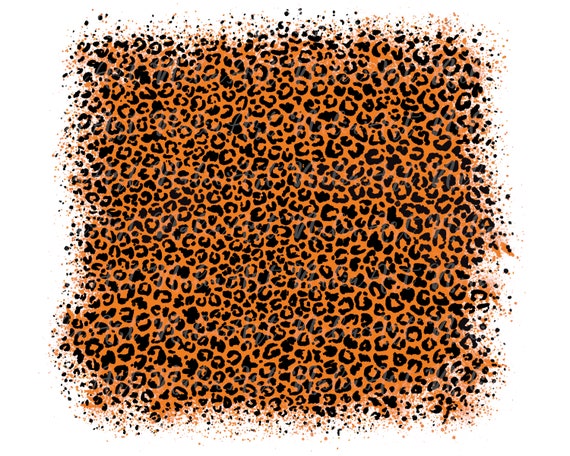 Background Leopard Paint Splatter Black Orange Splash Frame - Etsy