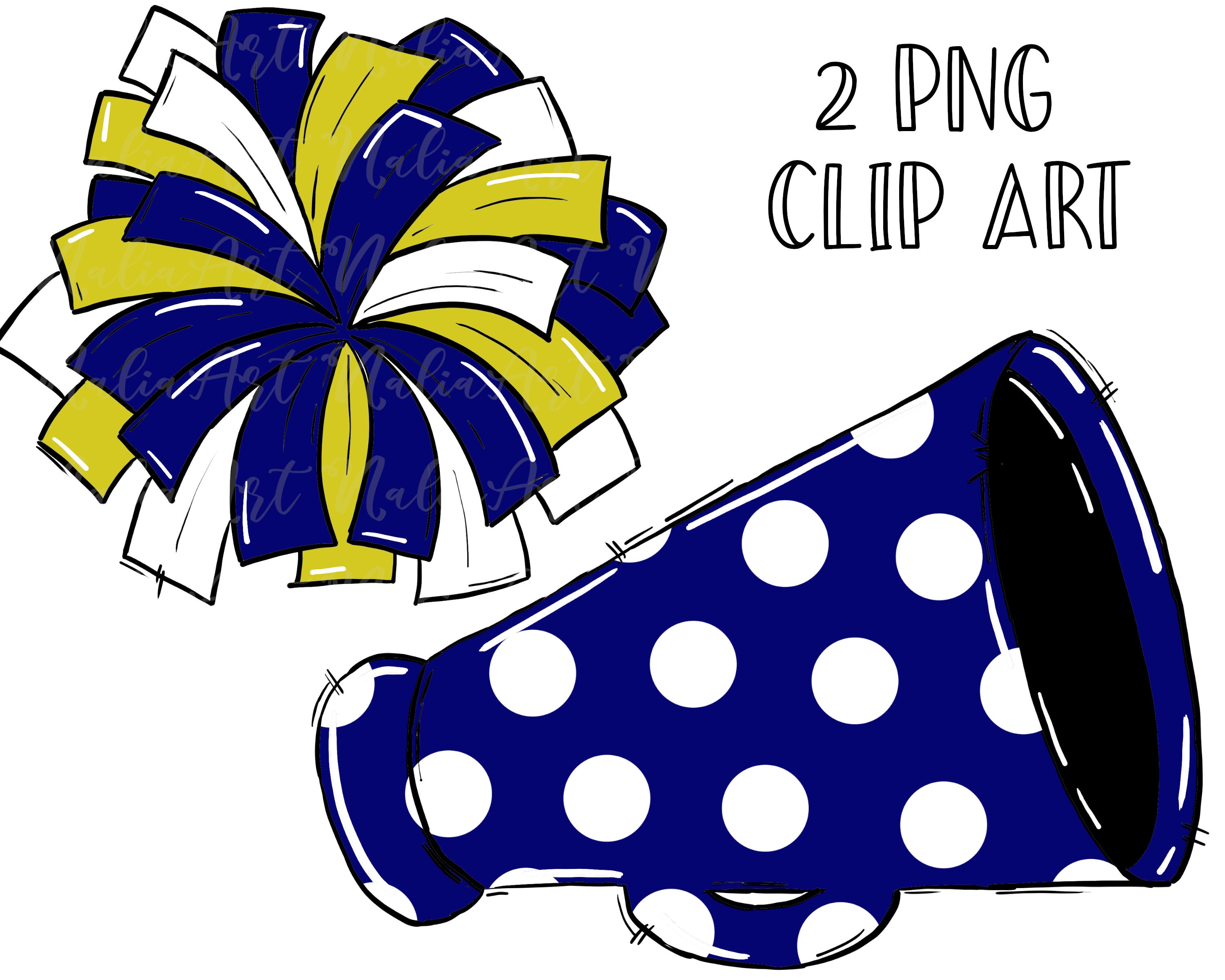 Cheerleading Megaphone Clipart Blue