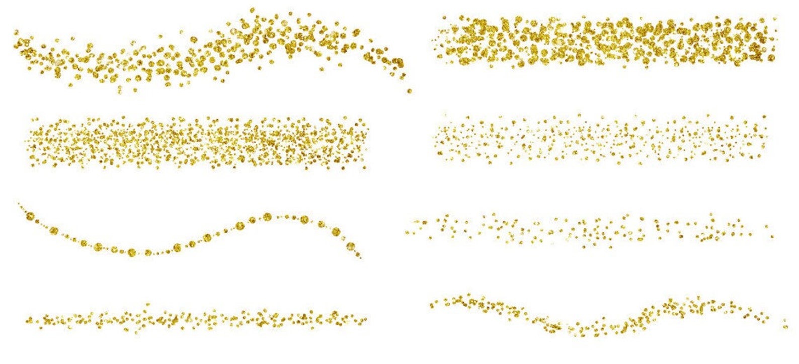 Pink Brush Strokes Clipart, Gold Glitter Clipart, Gold Confetti ...