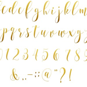 Gold Alphabet Clip Art, Gold Foil Alphabet, Digital Clipart, Numbers ...