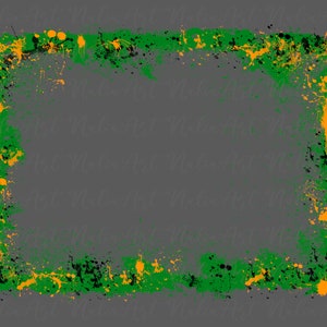 Frame Splatter Green Background | Printable Artwork | Splash Frame ...